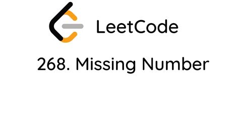 Leetcode 268 Missing Number Python Youtube