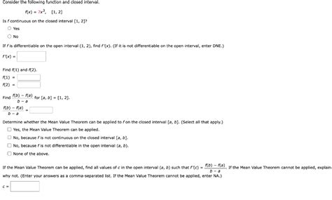 solved consider the following function and closed interval