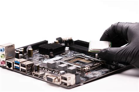 microprocessor installation detail on motherboard computer maintenance