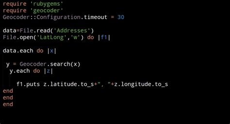 Geocoding In Ruby Hawk Eye Maps
