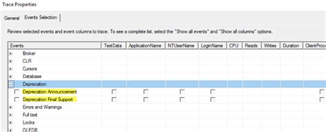 How To Find Sql Server Deprecated Features Used By The Application