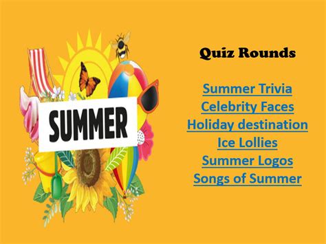 End of Year Summer Quiz | Teaching Resources