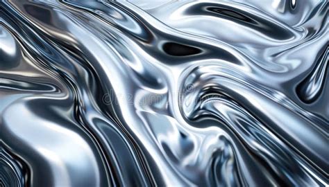 Photo Of Smooth Glossy Metallic Texture With Reflective Surfaces Stock Illustration