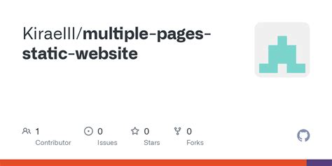 github kiraelll multiple pages static website