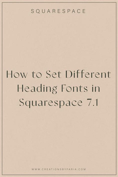 how to set different heading fonts in squarespace 7 1 — creations by