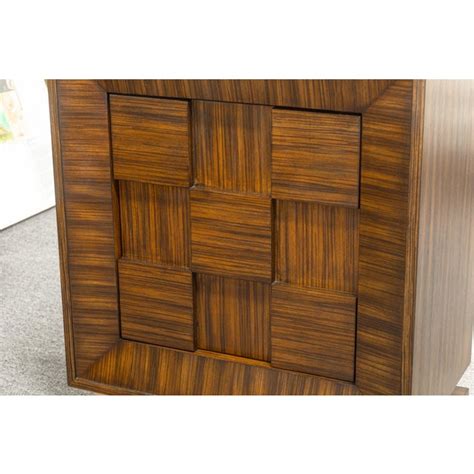 Global Views Contemporary Modern Zebrawood Laminate Rectangular Office