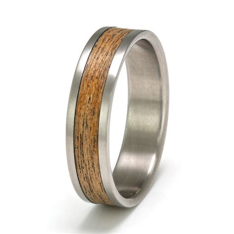 Titanium Wood Rings Wood Inlay Wedding Rings