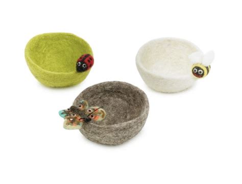 felt garden bug trinket dish falcon boats