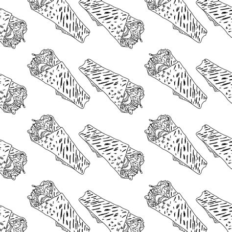 Shawarma Kebab Pattern Fast Food Seamless Pattern 20335000 Vector Art At Vecteezy