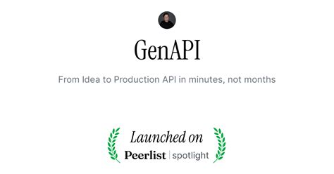 GenAPI Peerlist