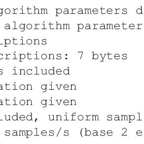 Annotated Hex Dump Of A Comparison Algorithm Parameters Data Object Download Scientific Diagram