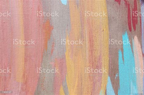 추상 미술 배경입니다 캔버스에 아크릴 페인트의 거친 브러시 스트로크 가리기에 대한 스톡 사진 및 기타 이미지 가리기 갈색 개념 Istock