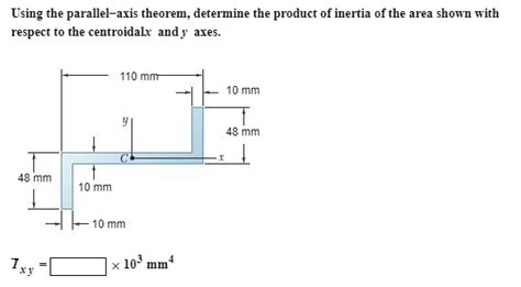 Solved Using The Parallel Axis Theorem Determine The