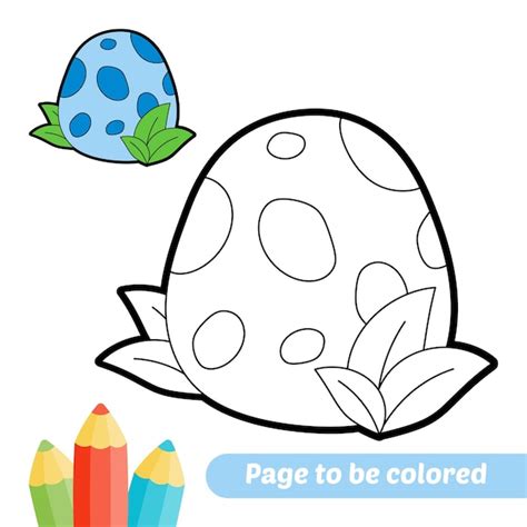 어린이 공룡 알 벡터를 위한 색칠하기 책 프리미엄 벡터