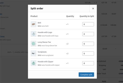 Split Orders WooCommerce Marketplace