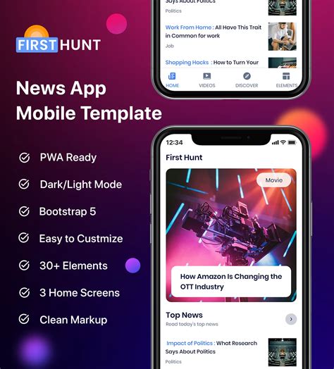 Firsthunt Framework 7 Pwa Template Buycodenow