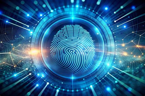 Biometric Security Technology With Digital Fingerprint Recognition And Authentication Premium