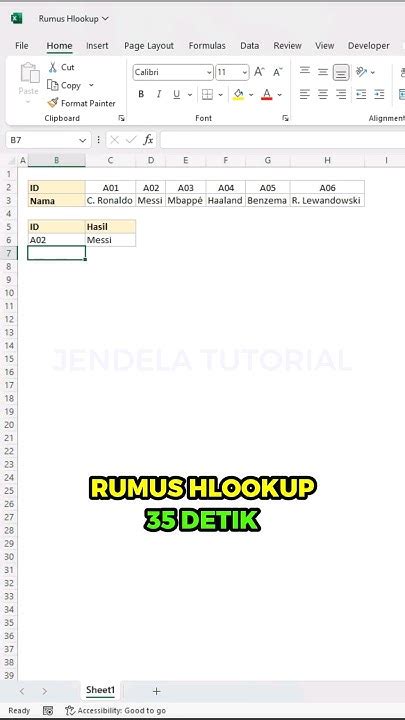 Rumus Hlookup 35 Detik‼️belajarexcel Exceltips Excelhacks