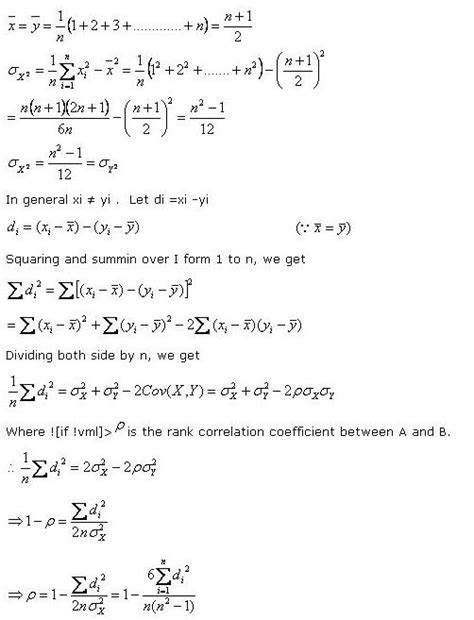 Rank Correlation Assignment Help Statistics Homework Help