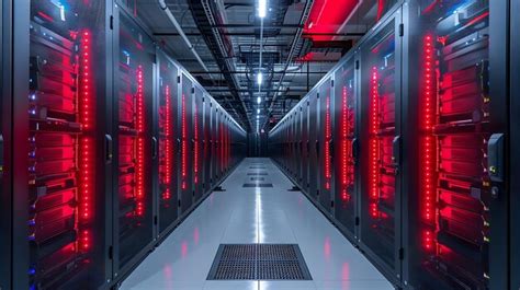 futuristic data center with advanced led technology and highspeed connectivity generative ai