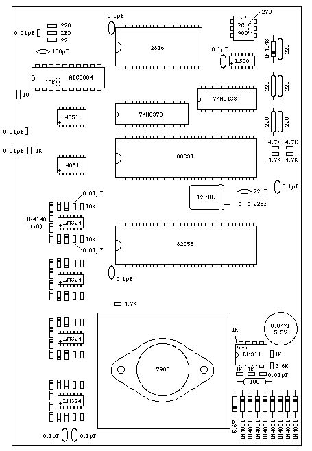 MIDI Drum Machine Circuit Board Layout