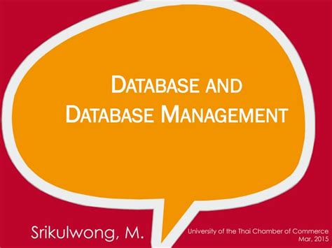 Overview Of Database And Database Management Ppt