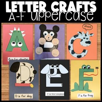Letter A B C D E F Printable Craft Templates A F Alphabet Letter Crafts