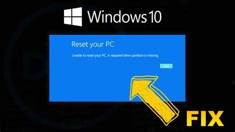Unable To Reset Pc Partition Missing Windows Lindablack