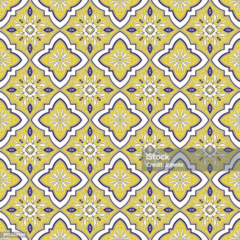 스페인어 타일 패턴 벡터 꽃 장식으로 완벽 한 포르투갈 Azulejo 멕시코 탈 이탈리아 마 졸리 카 리코 모티브 세라믹 부엌 벽 이나 욕실 모자이크 바닥 타일된 텍스처