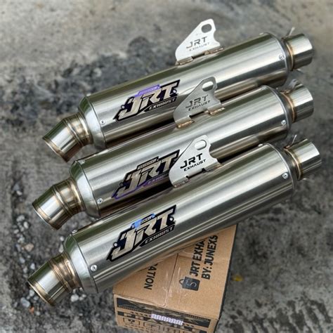 Round Slinser Jenong Emblem Model Titanium Original Jrt Exhaust Inlet