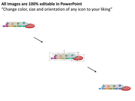 Ic Linear Chart For Strategy Implementation Flat Powerpoint Design