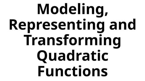 15 Vertex Form Of A Quadratic Function Pptx