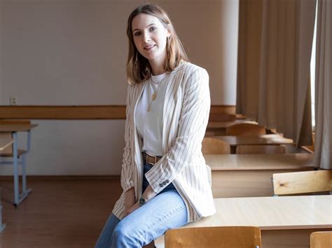 Premium Photo Student In Class Stand Near The Table