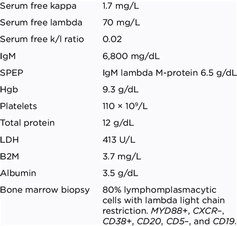 Initial Workup For Waldenström Macroglobulinemia Download Scientific Diagram