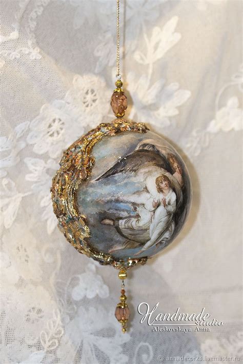 Новогодний елочный шар Ангел и дитя в интернет магазине на Ярмарке Мастеров Елочные