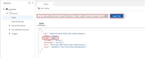graph database implementation with azure cosmos db using the api