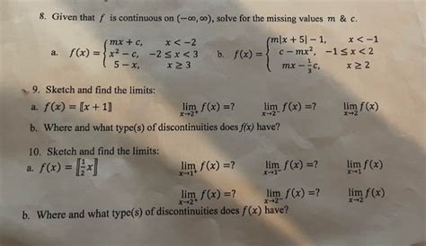 Solved 8 Given That F Is Continuous On Chegg Com