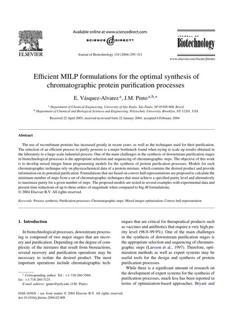Pdf Efficient Milp Formulation For The Optimal Synthesis Of