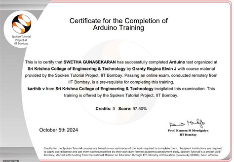 Achievement Arduino Continuouslearning Swetha G