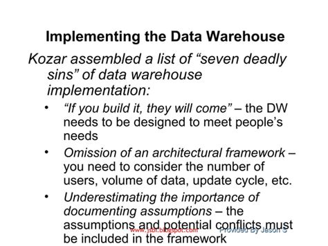 introduction to data warehousing pps databases computer software