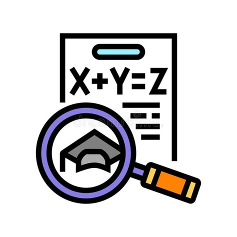 Math Education Science Color Icon Vector Illustration Stock Illustration Illustration Of Graph