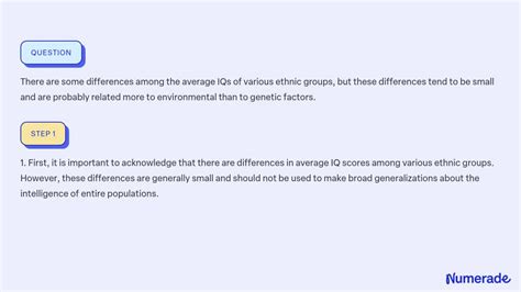 ⏩solved There Are Some Differences Among The Average Iqs Of Various… Numerade