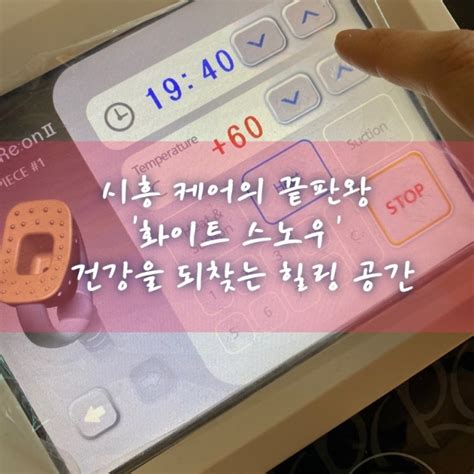 시흥 케어의 끝판왕 화이트 스노우 건강을 되찾는 힐링 공간 네이버 블로그