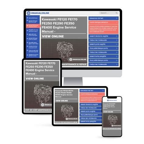 Kawasaki Fe120 Fe170 Fe250 Fe290 Fe350 Fe400 Engine Service Manual
