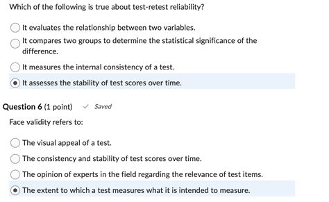 Solved Face Validity Refers To The Visual Appeal Of A