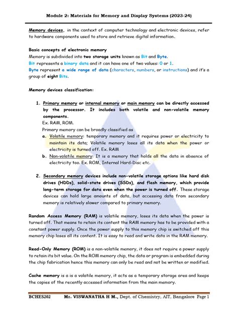 M2 Chemistry Cse Stream V Pdf Computer Data Storage Liquid Crystal