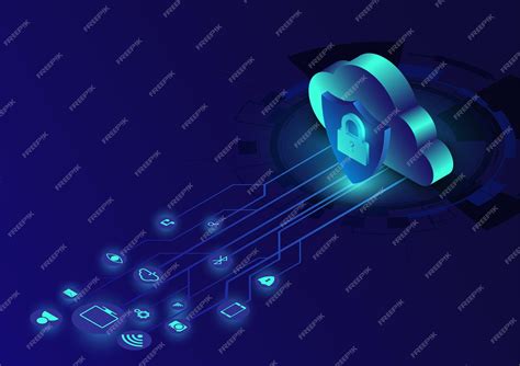 Premium Vector Database Server Cloud Network Isometric Background