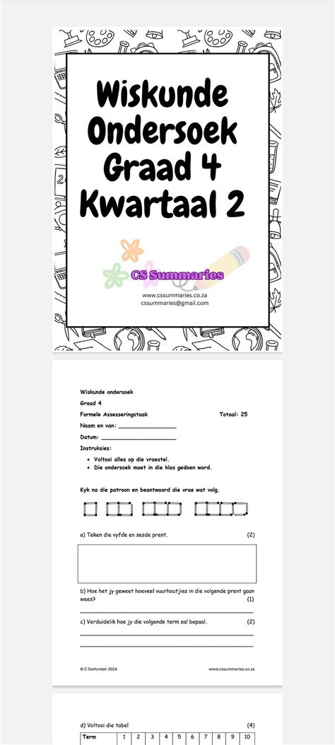 Gr4 Term 2 Tests Cs Summaries