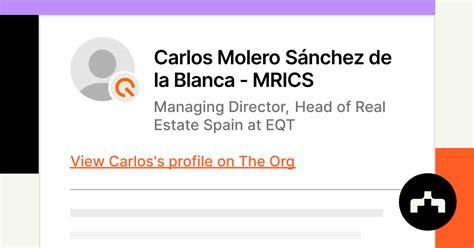 Carlos Molero Sánchez De La Blanca Mrics Managing Director Head Of