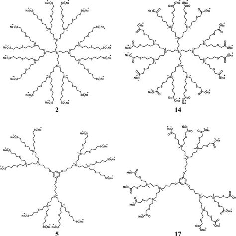 Molecular Representation Of Second Generation Dendrimers 2 5 14 And
